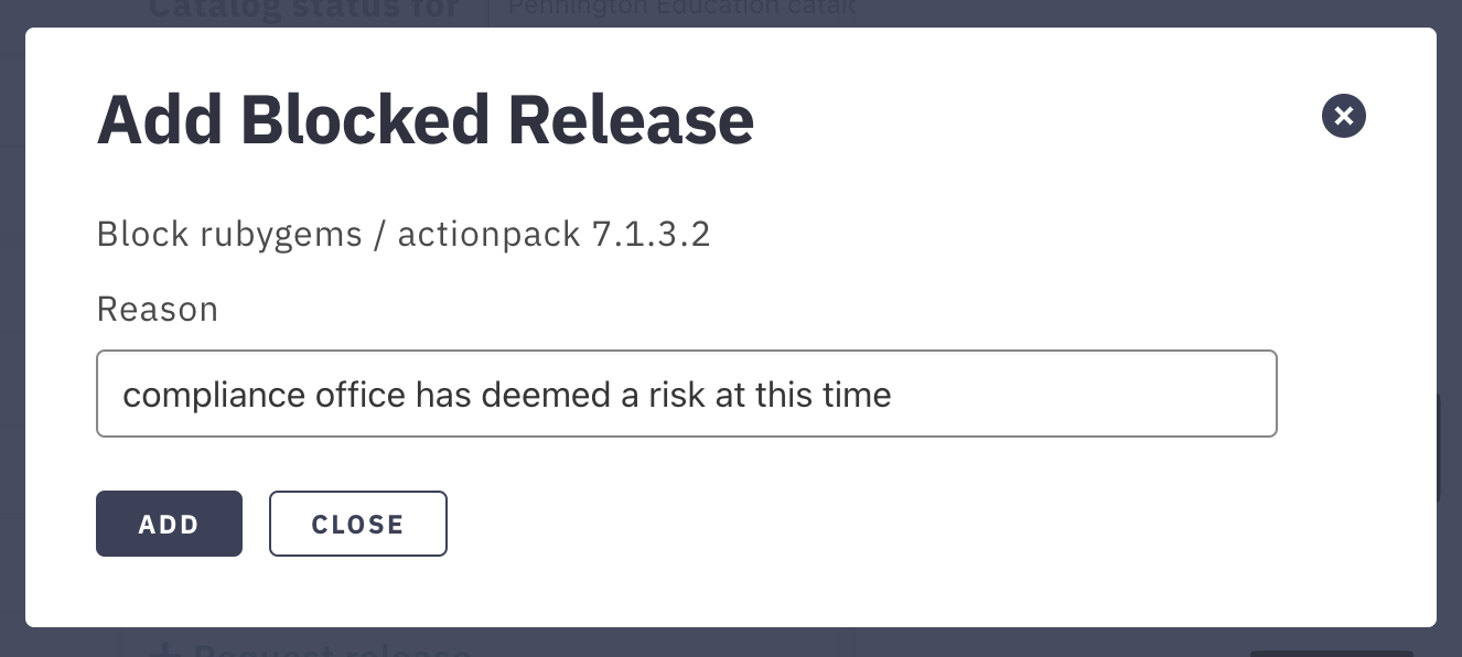 Blocking releases for use in your organization – Tidelift