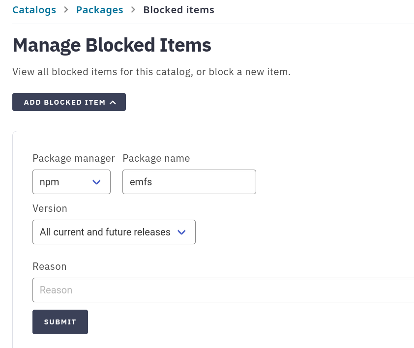 Blocking releases for use in your organization – Tidelift