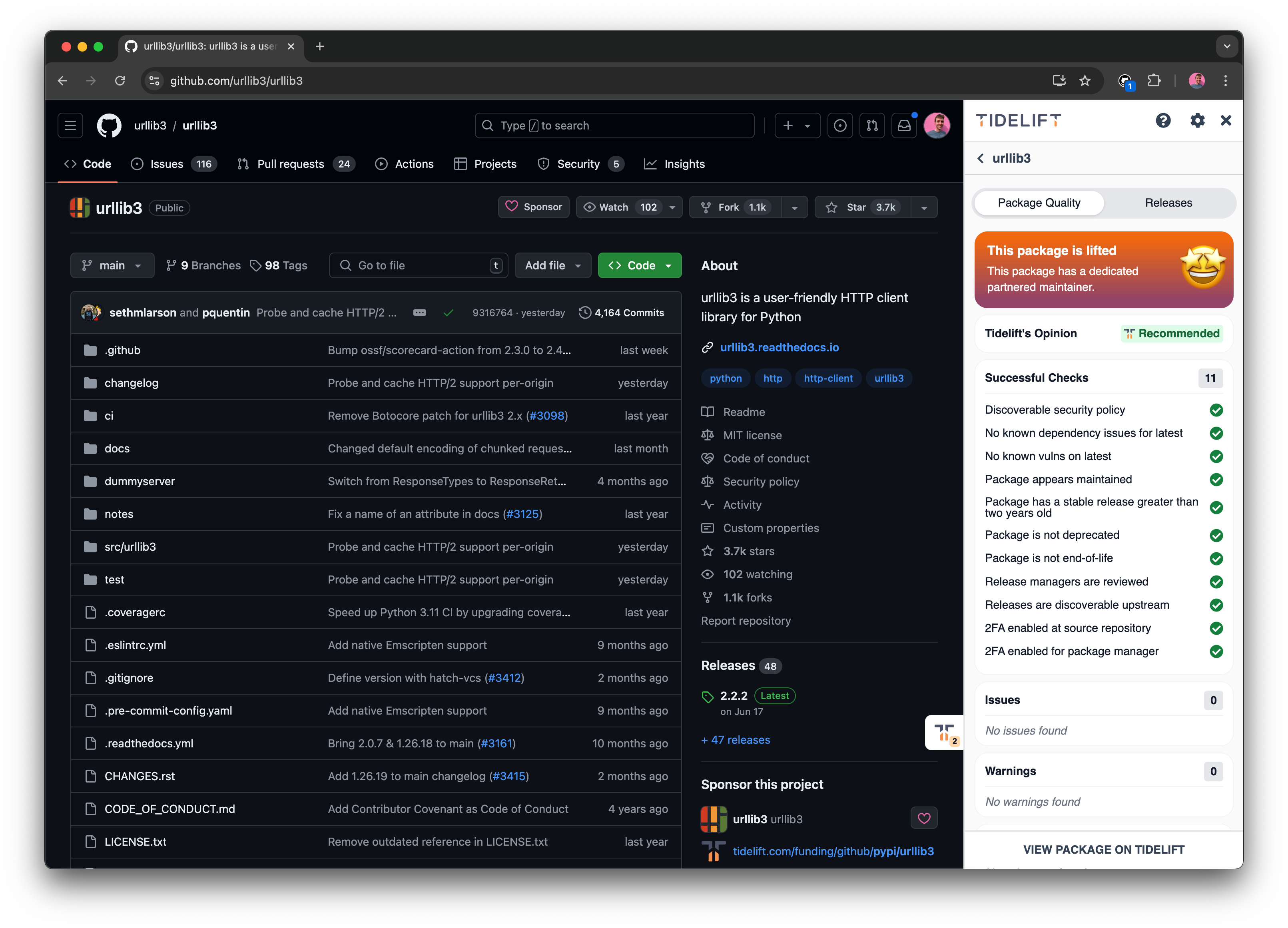 Tidelift Browser Extension – Tidelift